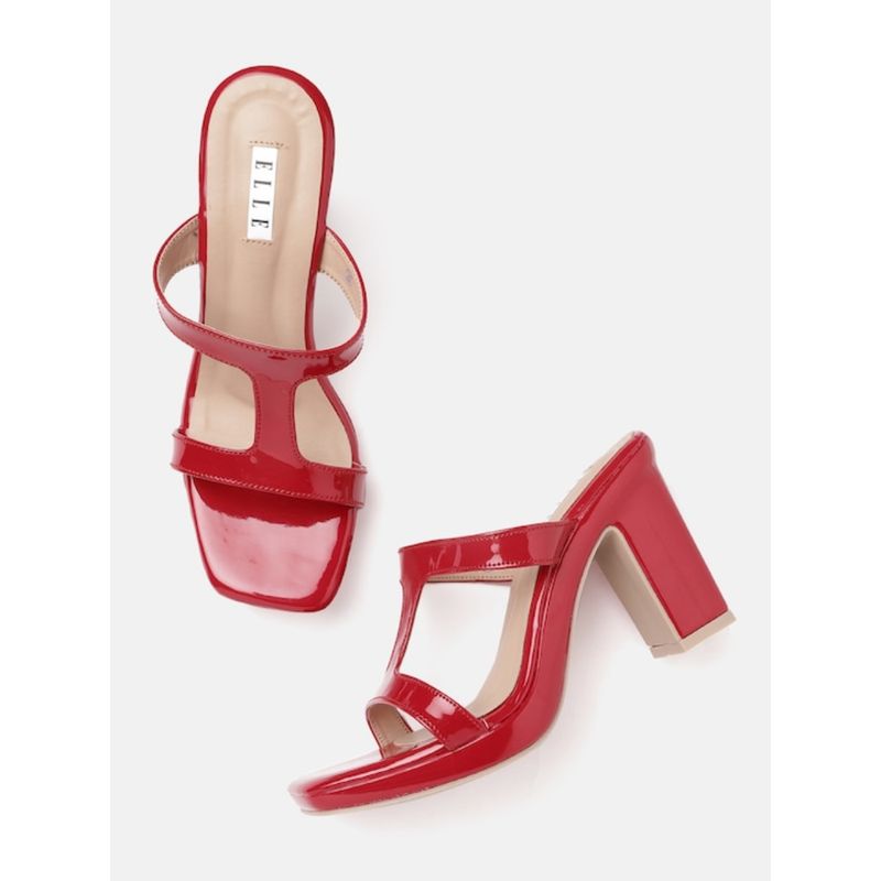 Buy ELLE Red Women Slip On Sandals Online