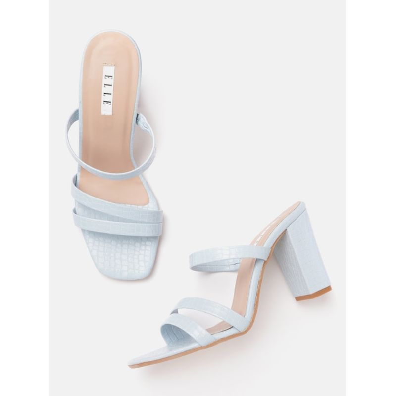 Buy ELLE Blue Women Slip On Sandals Online