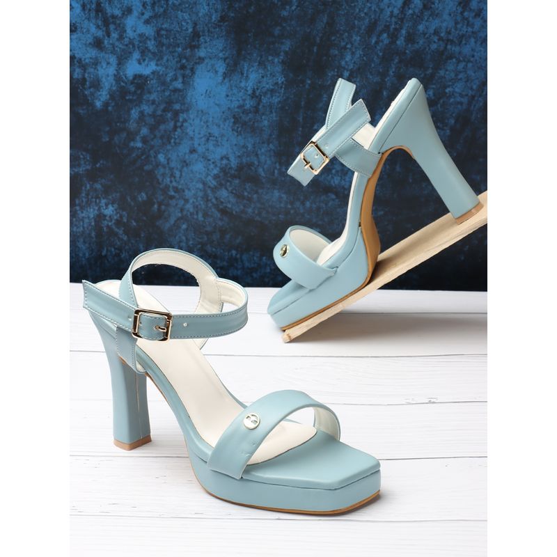 Buy ELLE Blue Women Buckle Sandals Online