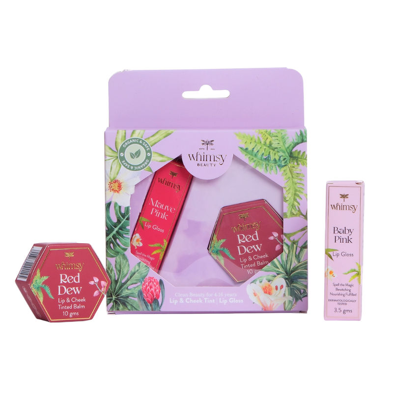 Buy Whimsy Beauty Safe & Organic Lip Candies Tint & Gloss Combo - Pack ...