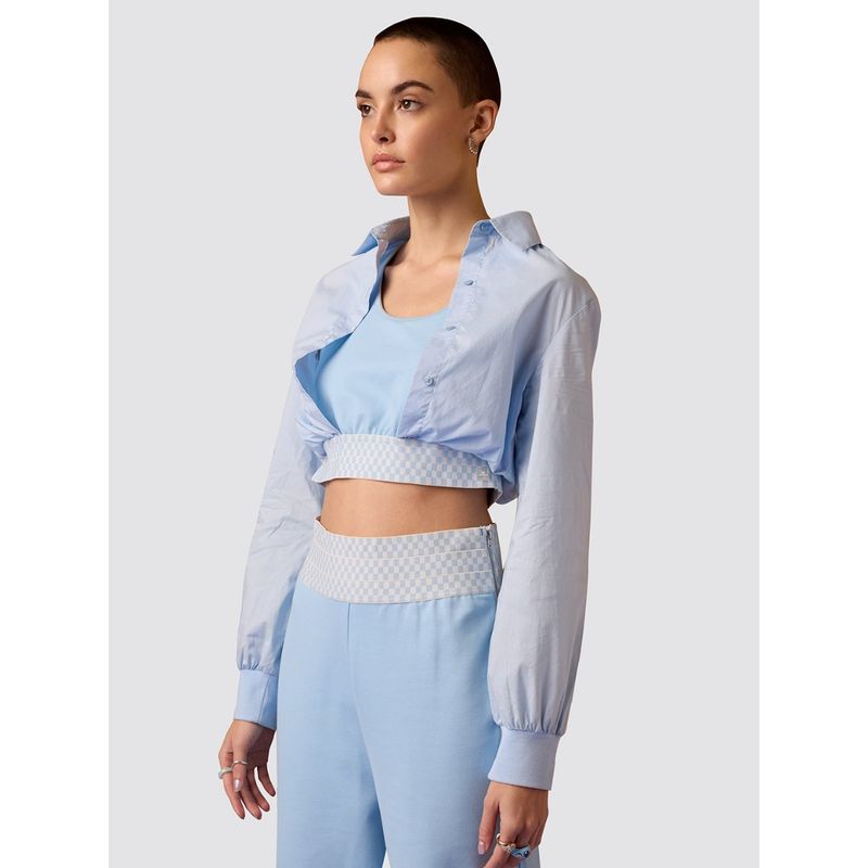 Buy Muvazo Blue Gro-Ove In Grid Shirt Style Top Online