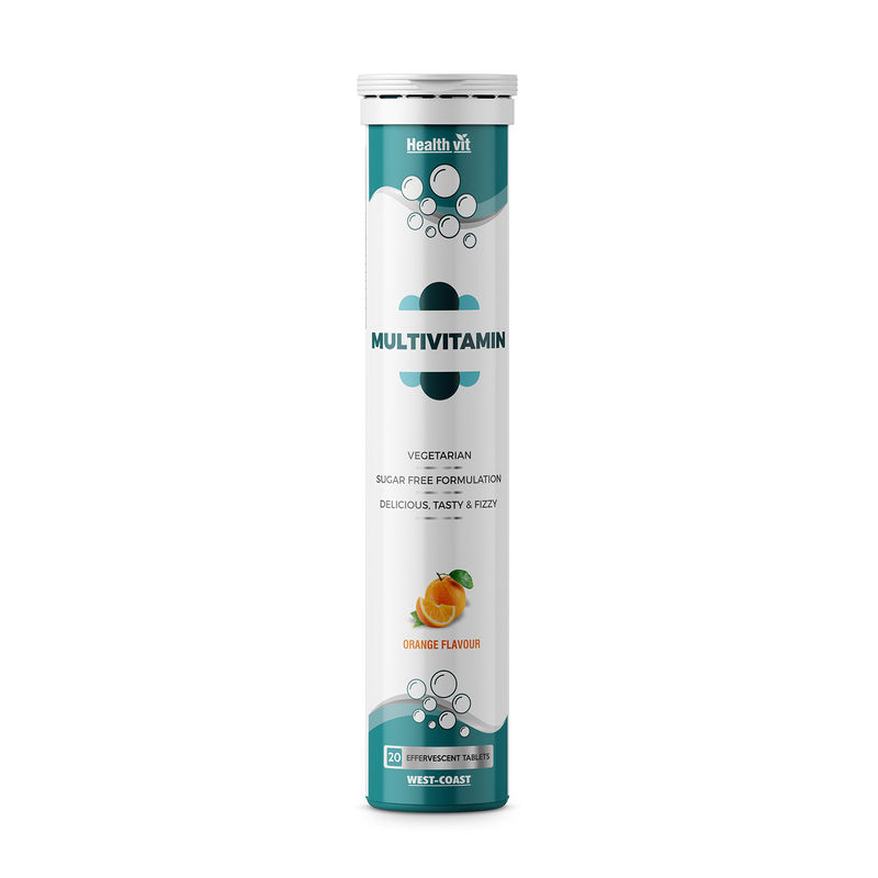 Buy HealthVit Orange Flavour Multivitamin Supplements Tablets Online