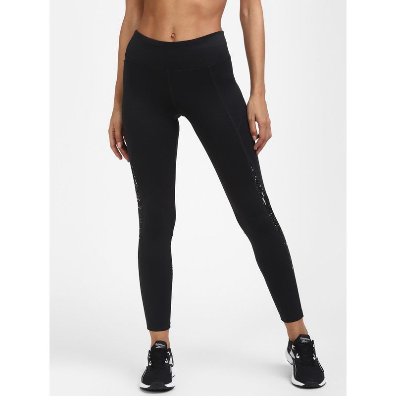 Buy Reebok Wor Run Aop Tight Black Running Tights Online