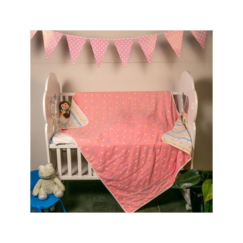 Baby Moo Heart Pink Embossed Baby XL Muslin Blanket: Buy Baby Moo Heart ...