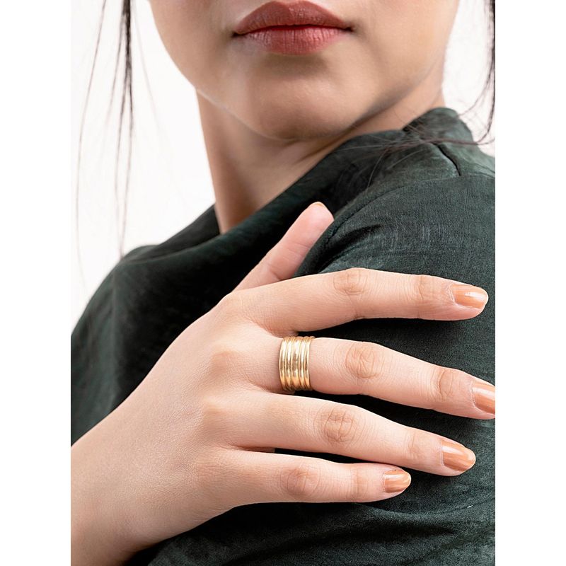 Fablestreet Gold Chunky Adjustable Ring: Buy Fablestreet Gold Chunky ...