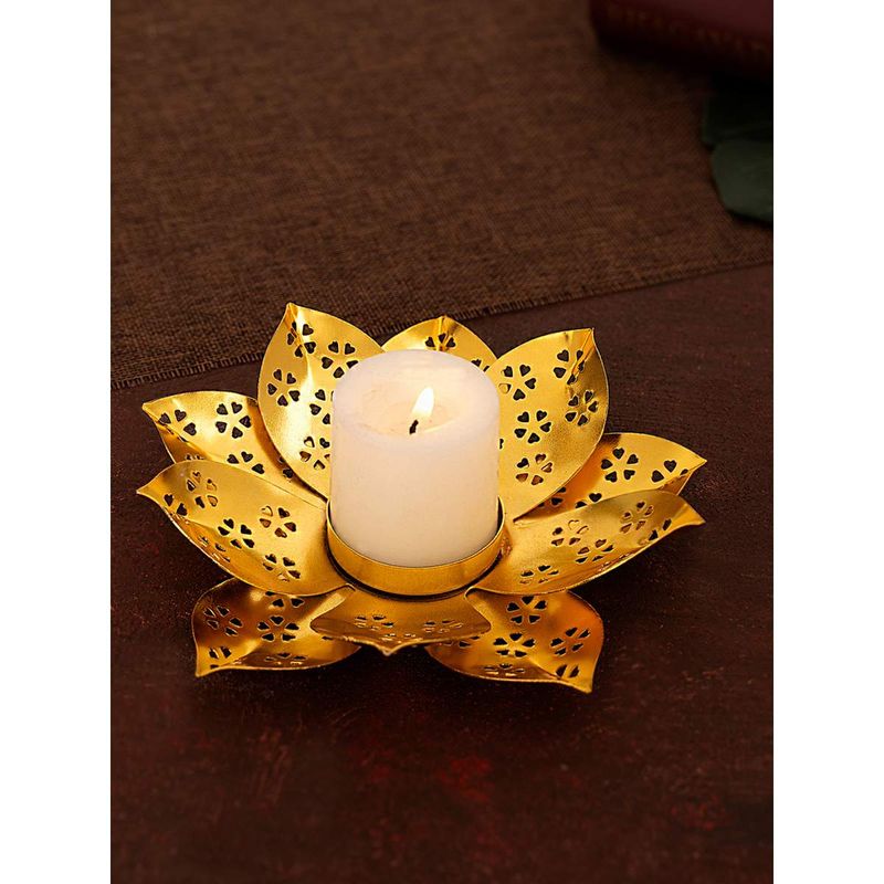 Buy DecorTwist Lotus Designer Tea Light Candle Holder Online