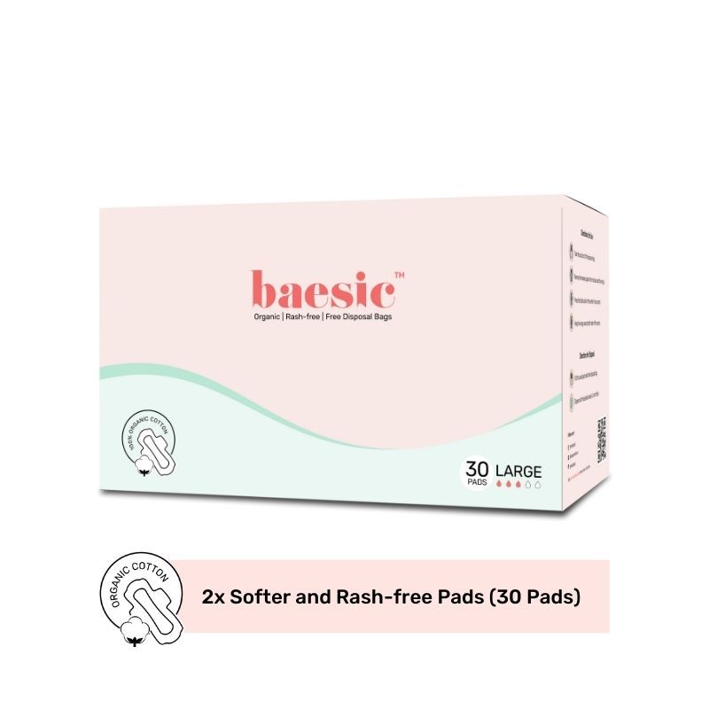 Buy Baesic 2X Softer And Rash-Free Organic Sanitary Pads For Regular ...