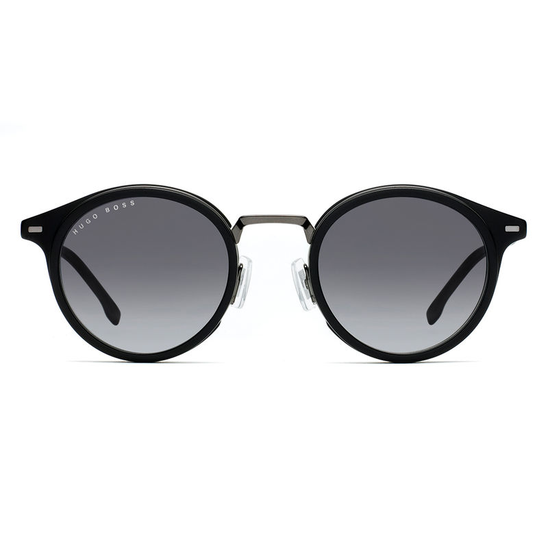Buy Hugo Boss Dark Grey Shaded Plastic Uv Protection Full Rim Round Frames Sunglasses 50 Online