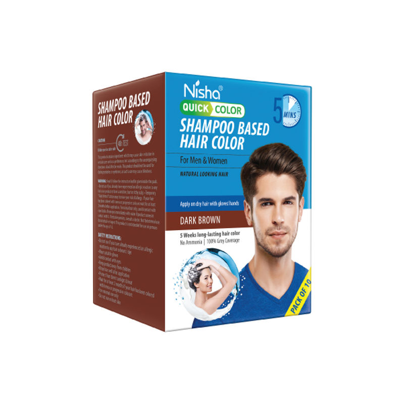 Buy Nisha Quick Color Shampoo Based Hair Color For Men & Women Online