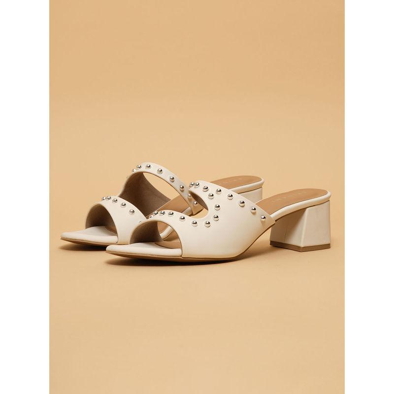 Buy Eridani Lolaa Embellished Sandal Heels Off White Online