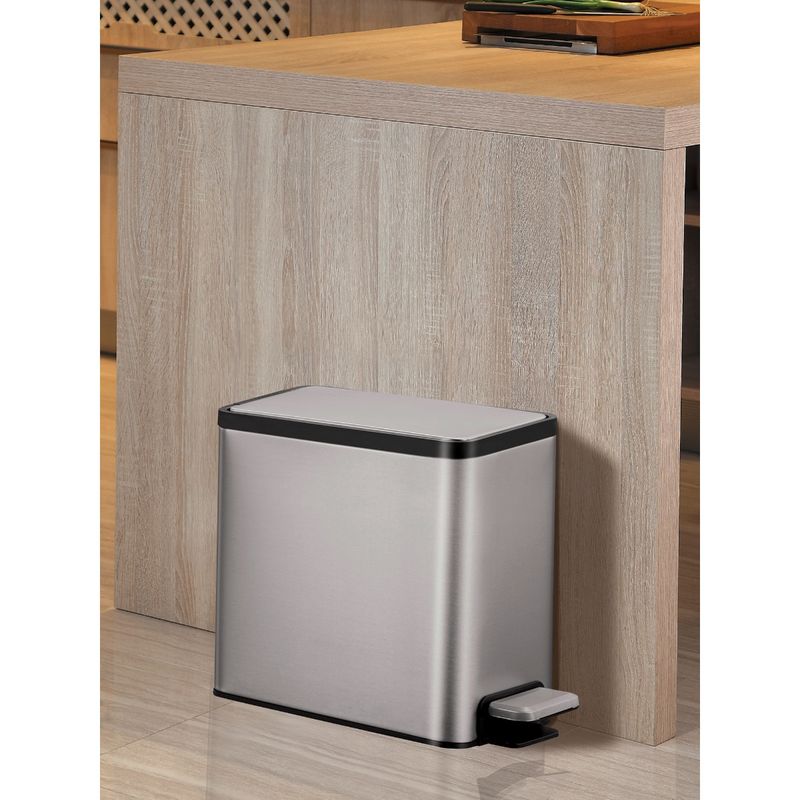 Buy OBSESSIONS Stainless Steel Step Dustbin with Dual Liner, 3+3 Litres ...