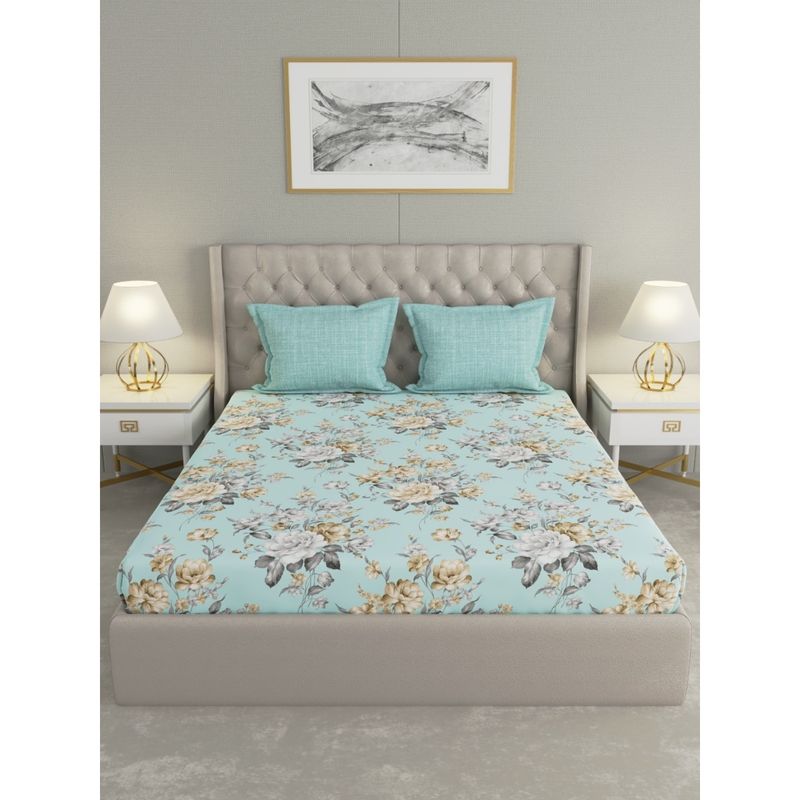 Buy RAYMOND HOME Celebrate Collection Queen 120TC Bedsheet with Pillow ...