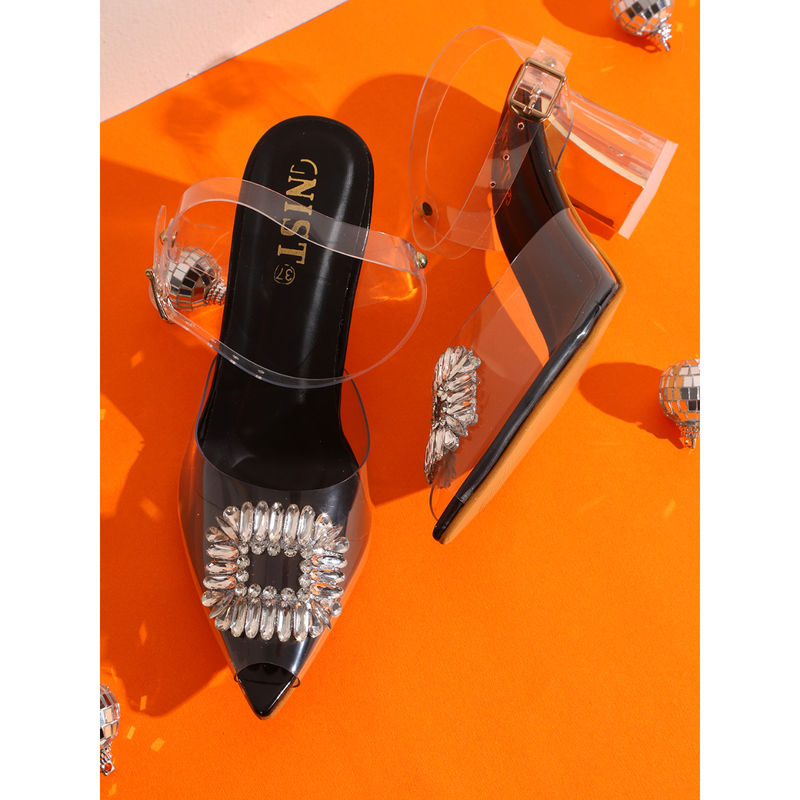 Buy GNIST Black Trendy Embellished Block Online