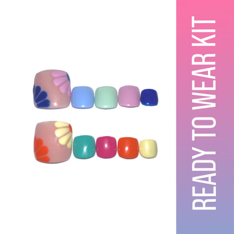 Buy SOEZI Bold And Bright Reusable Press On Nails - Ready To Wear Kit ...