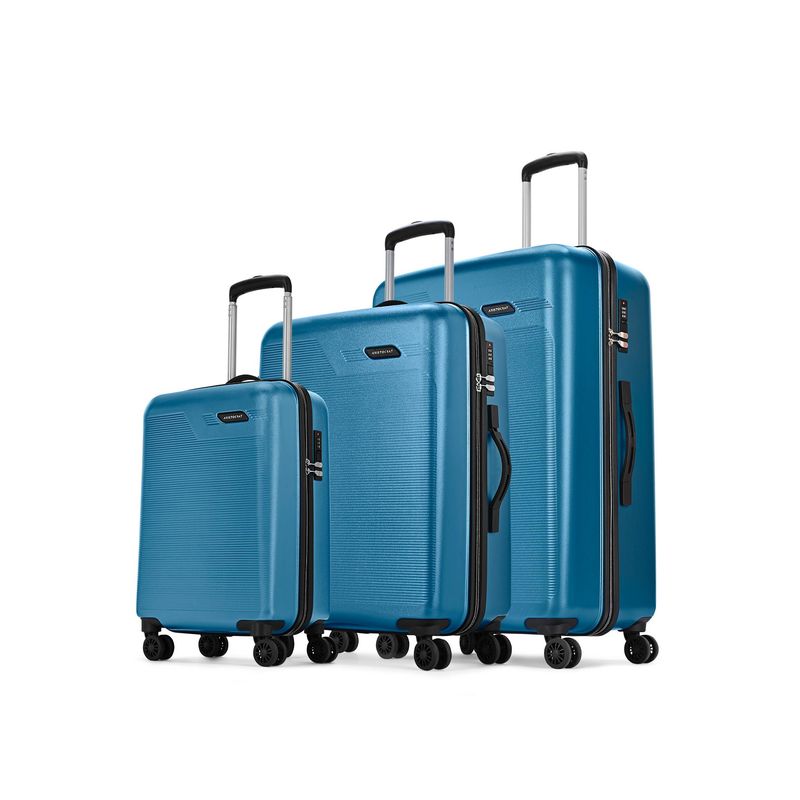 Buy Aristocrat Axis Teal Hard Luggage Trolley Bag (S/M/L) (Pack of 3 ...