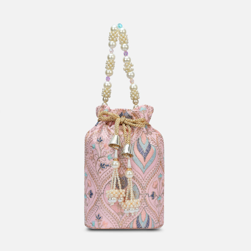 Buy Lavie Women Pink Sara Structured Potli (M) Online