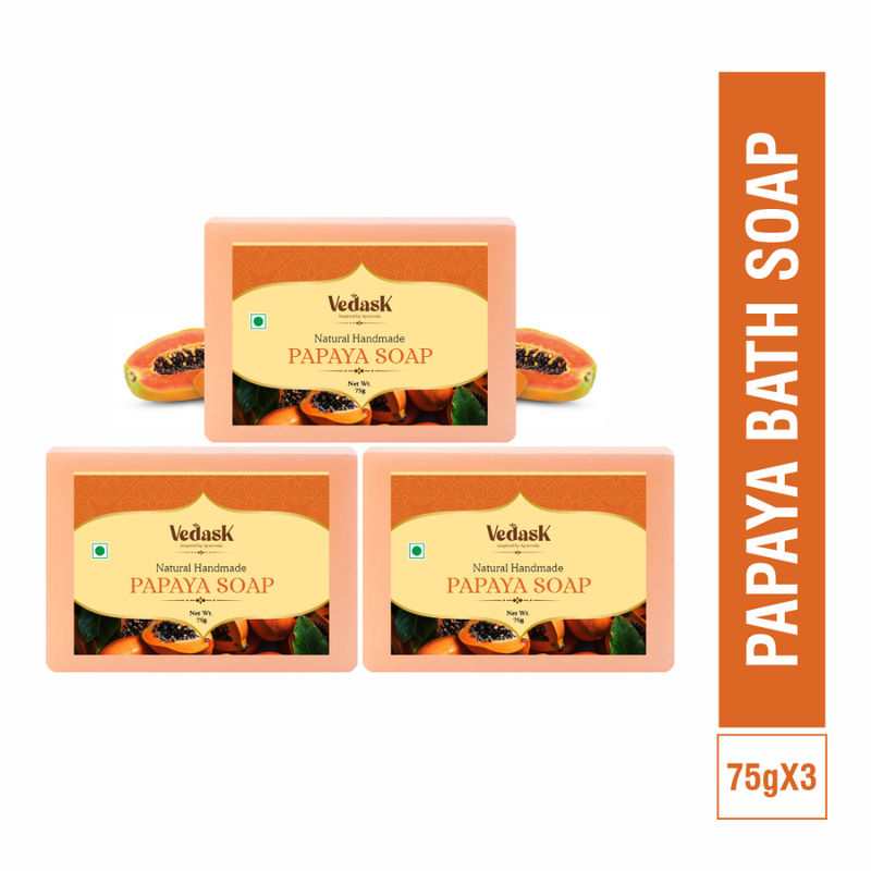 Buy Vedask Organic Handmade Papaya Bath Soap Online
