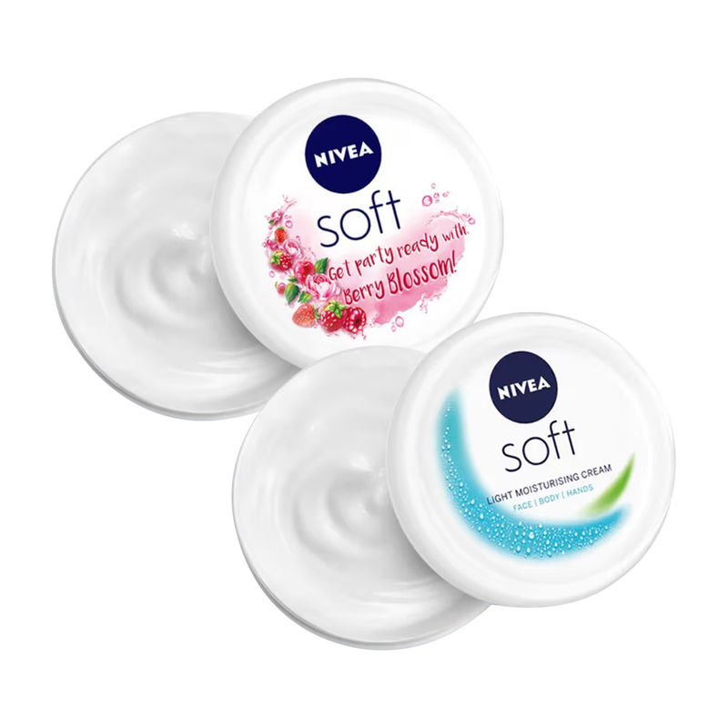 Buy NIVEA Bestseller Moisturizer Combo - Soft + Soft Berry Online