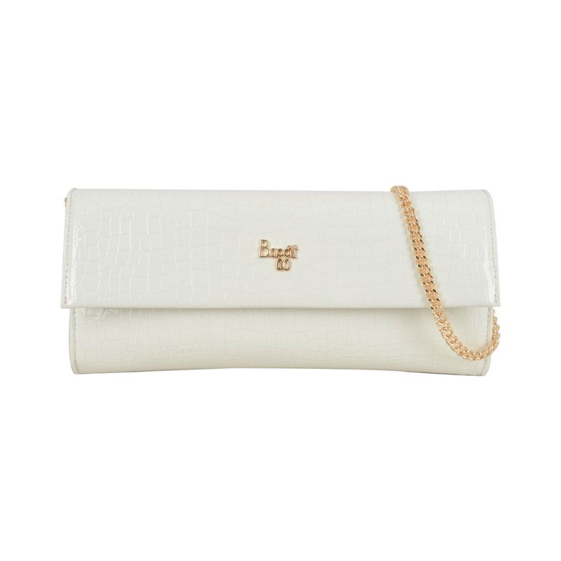 Buy Baggit White Women Tulle Clutch (XXXS) Online
