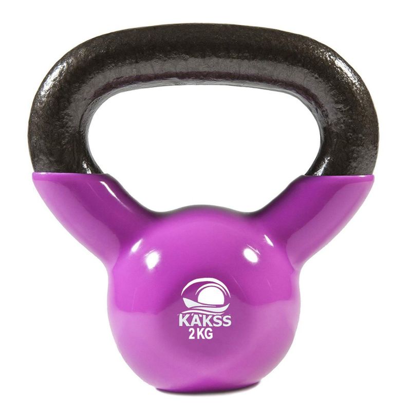 Buy KAKSS Vinyl Coating Kettle Bell - Purple (2kg) Online