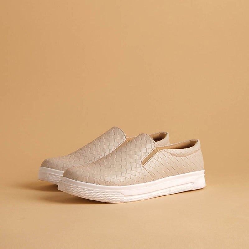 Buy Eridani Textured Beige Dominique Shoes Online