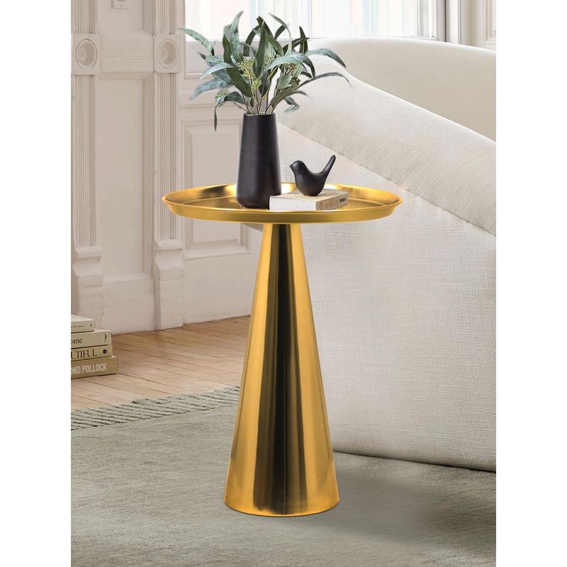 Buy Metalsmith Stainless Steel Golden Side Table For Living Room, Home ...
