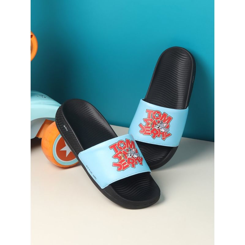 Buy Yoho Men Tom and Jerry Iconic Design Blue Sliders Online