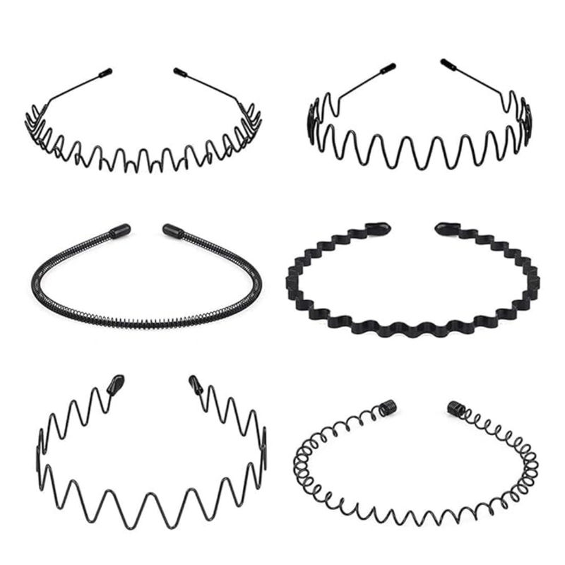 Buy Bronson Professional Metal Hair Band Set 6 Pcs For Hair Styling ...