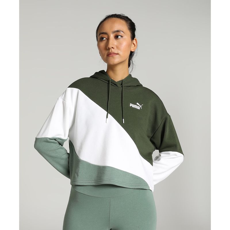 Buy Puma POWER Cat Women Green Hoodie Online