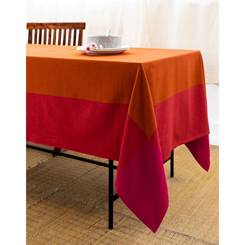 Fabindia Orange Adesh Cotton Table Cover: Buy Fabindia Orange Adesh ...