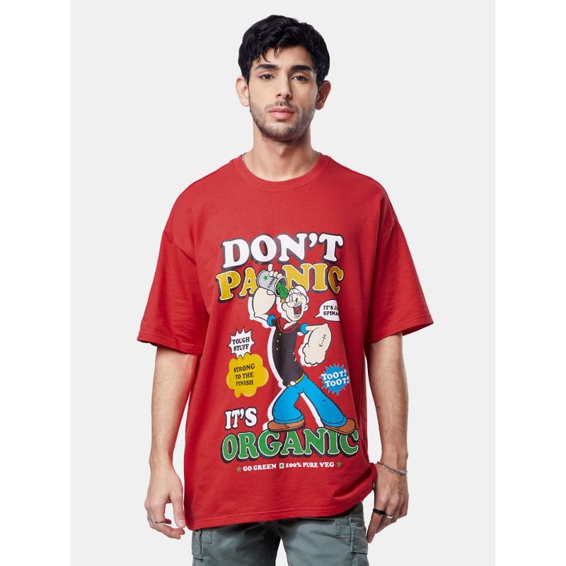 Buy The Souled Store Official Popeye Dont Panic Oversized T Shirt For