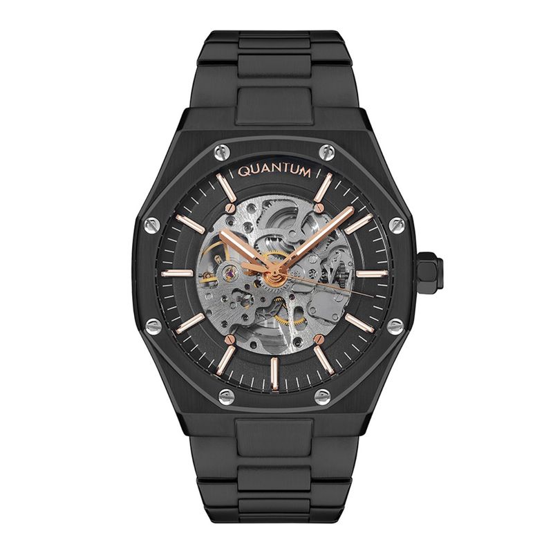 Buy Quantum Q Master Automatic Black Round Dial Mens Watch - QMG998.650 ...
