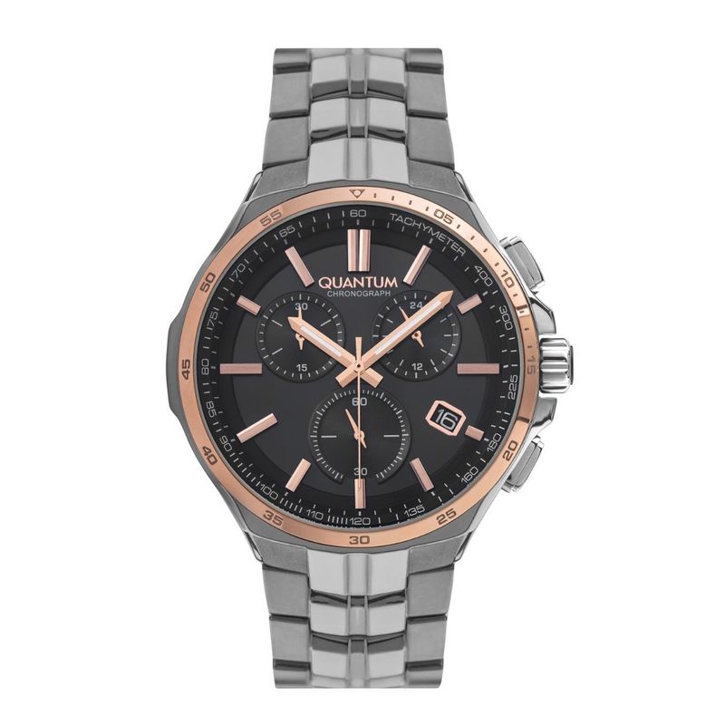Buy Quantum Titanium Chronograph Black Round Dial Mens Watch - TTG912 ...