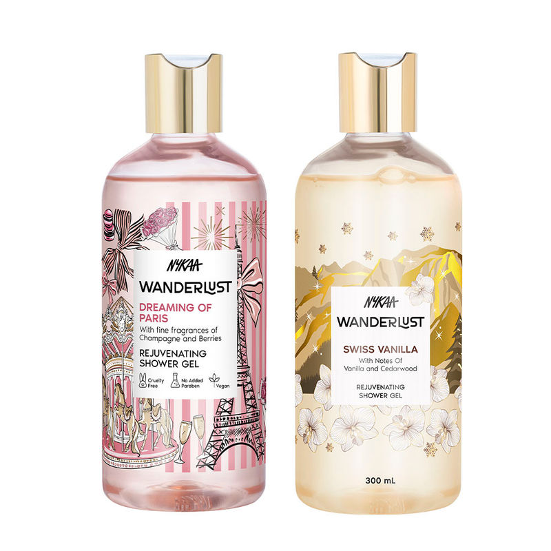 Buy Wanderlust Bestseller Body Wash Combo - Dreaming Of Paris & Swiss ...