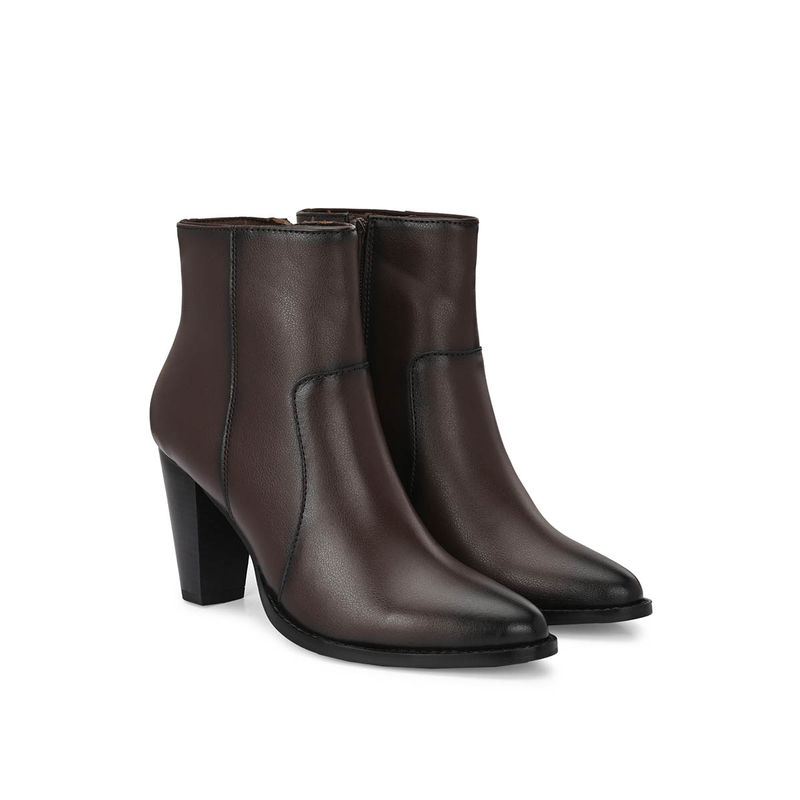Buy Delize Women Brown High Heeled Boots Online