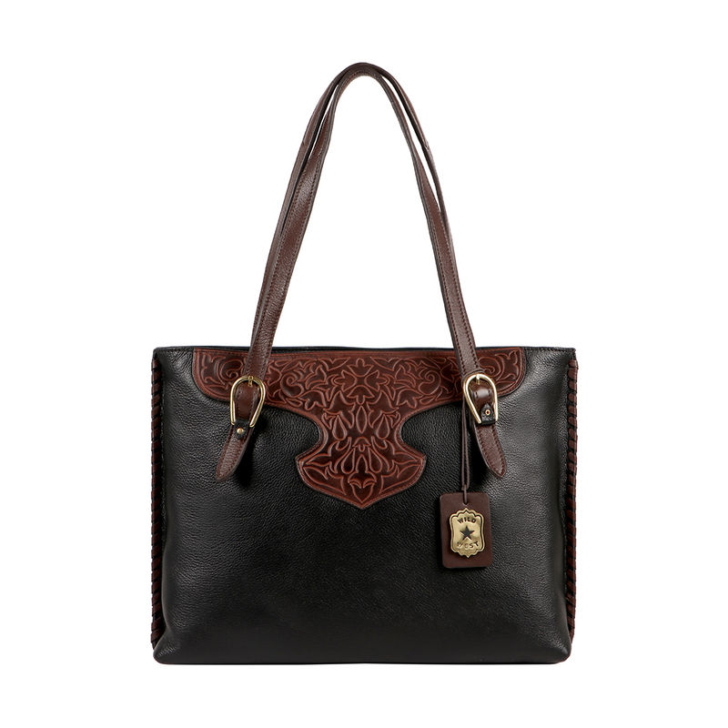 Buy Hidesign Sally Scull 01 Black Leather Women's Shoulder Bag Online