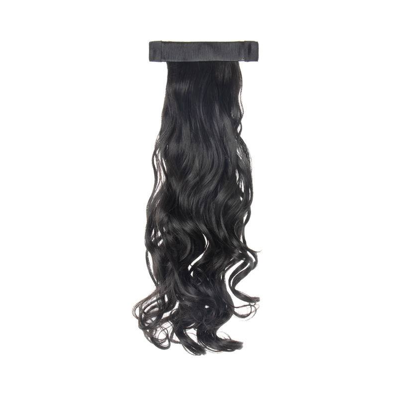 Buy Stasia Street Clip-In 20 Inch Soft Curls Natural Black Pony Tail ...