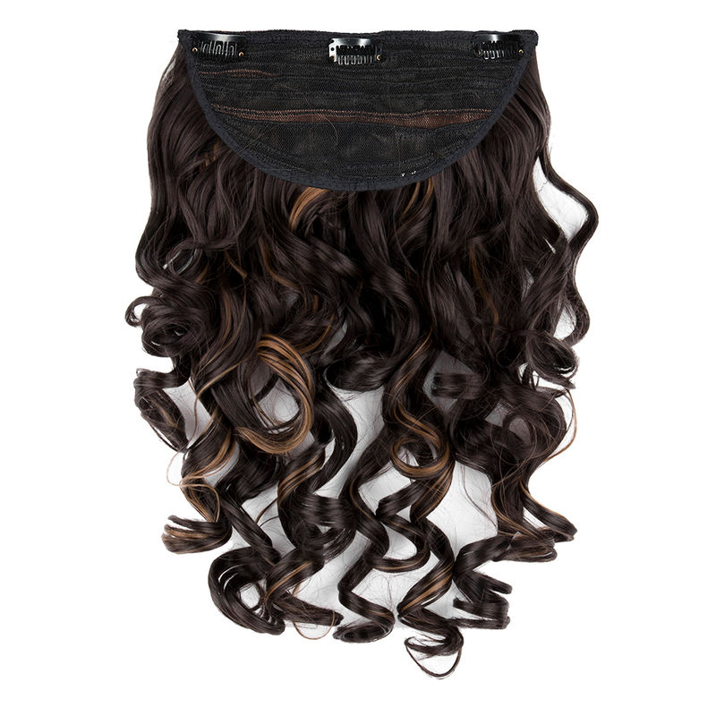 Buy Stasia Street Clip-In 18 Inch Step Curls Dark Brown Hair Extensions ...