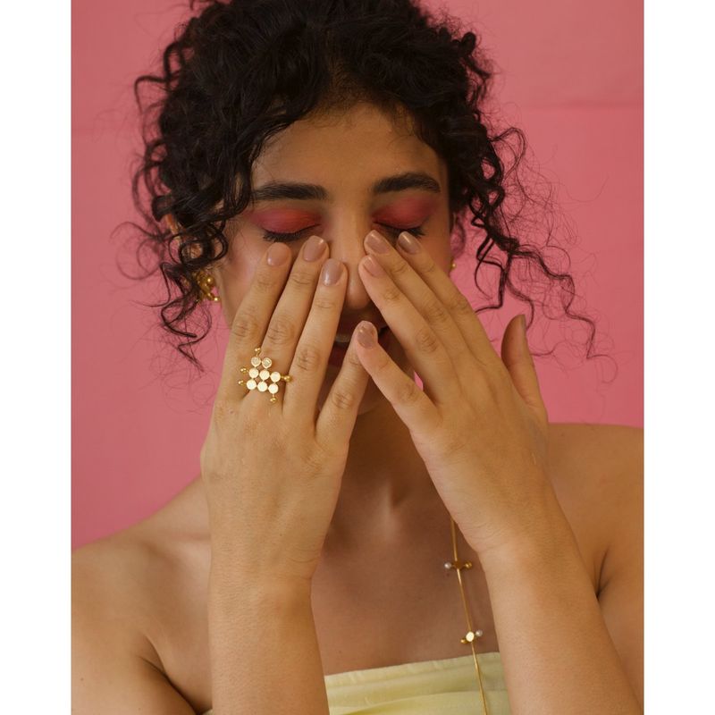 Buy Tangerine Braille Ring Online