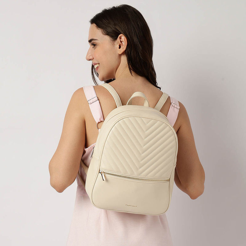 Buy Fastrack White Luxequilt Backpack Online