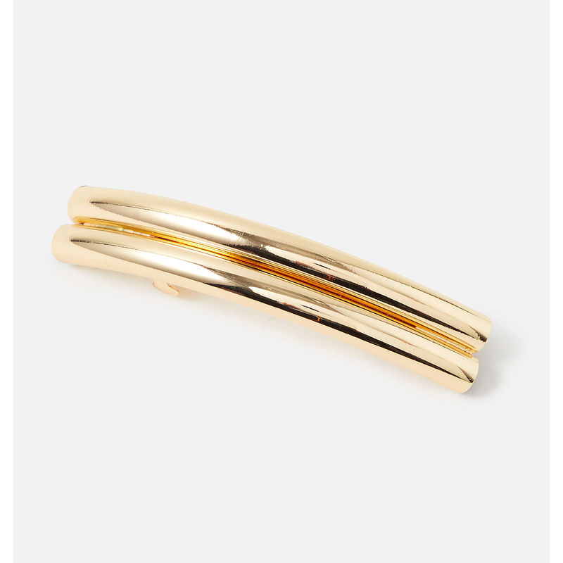 Buy Accessorize London Women's Double Gold Bar Barette Hair Clip Online