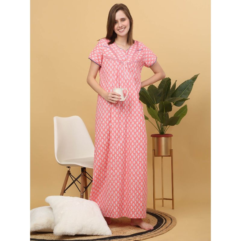 Buy Sweet Dreams Women Printed Full Length Night Dress Online