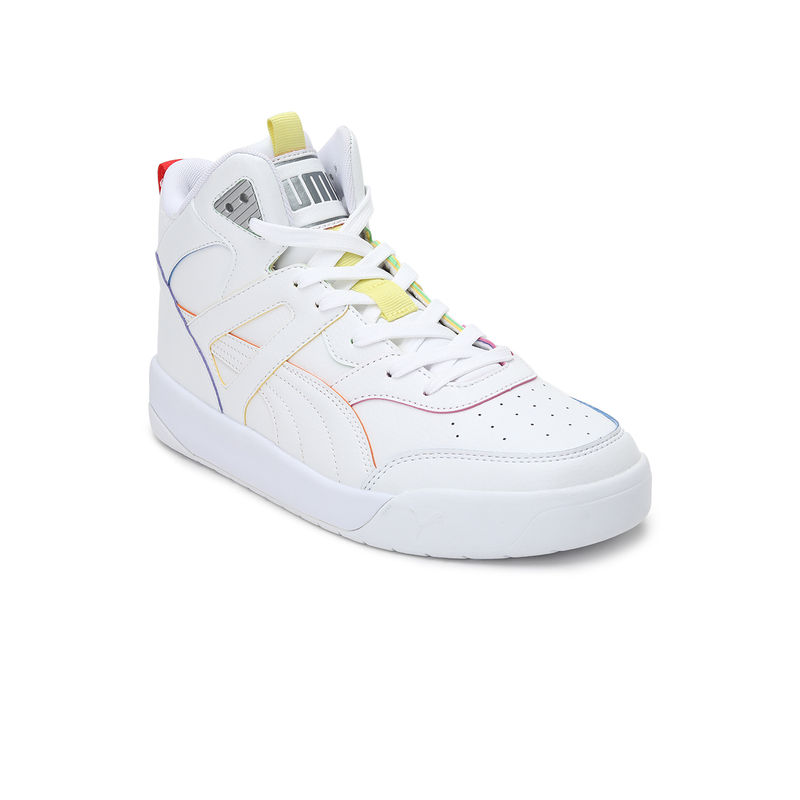 Buy Puma Cali Backcourt Mid Rainbow Unisex White Sneakers Online