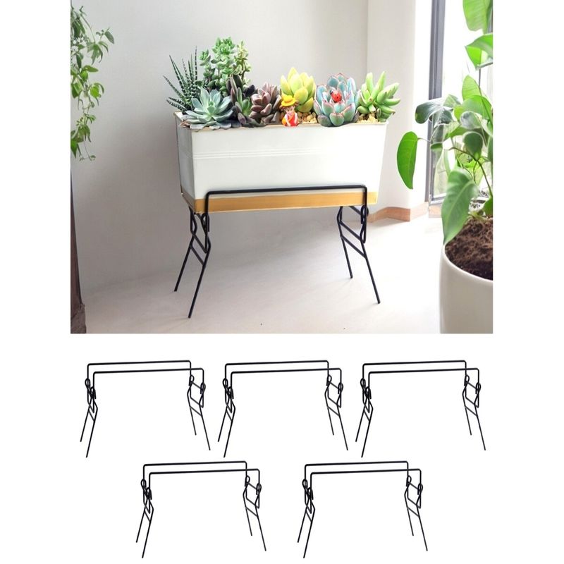 Buy Ecofynd Pack Of 3, Rectangular Metal Plant Stand for Indoor ...