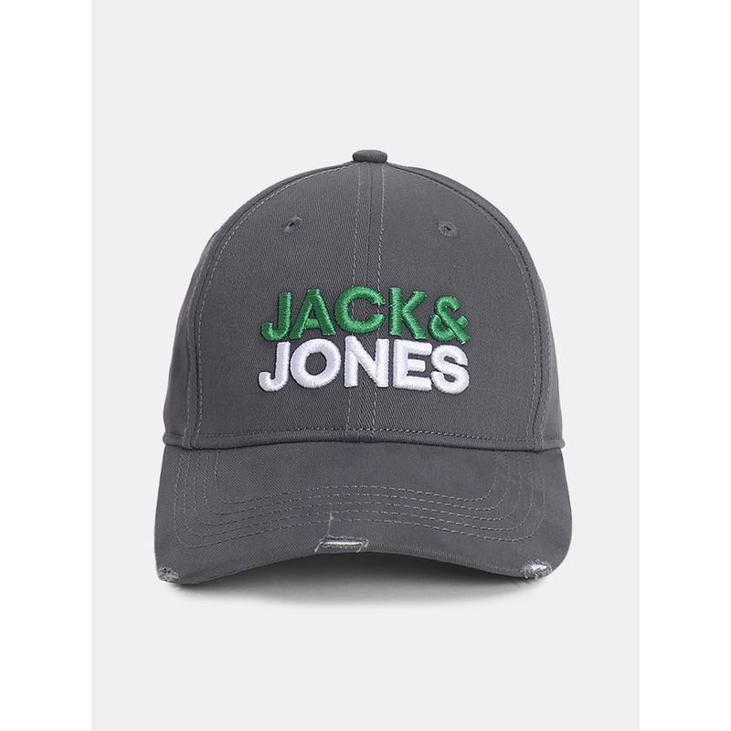 Buy Jack & Jones Grey Logo Print Baseball Cap Online
