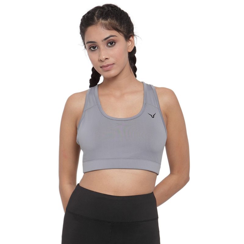 Buy INVINCIBLE Grey Womens Performance Sports Bra Online