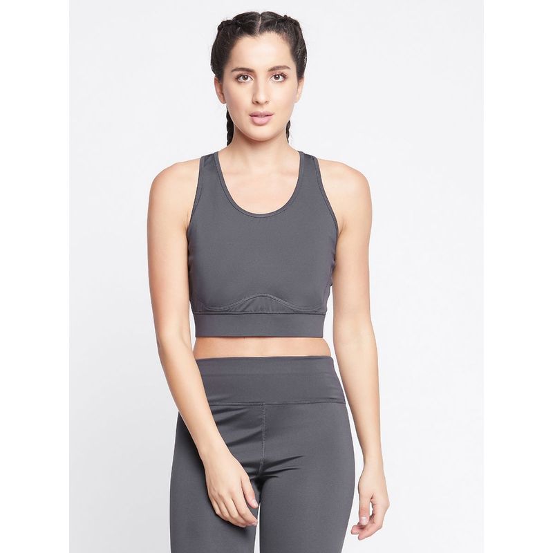 Buy Clovia Medium Impact Padded Sports Bra - Black Online