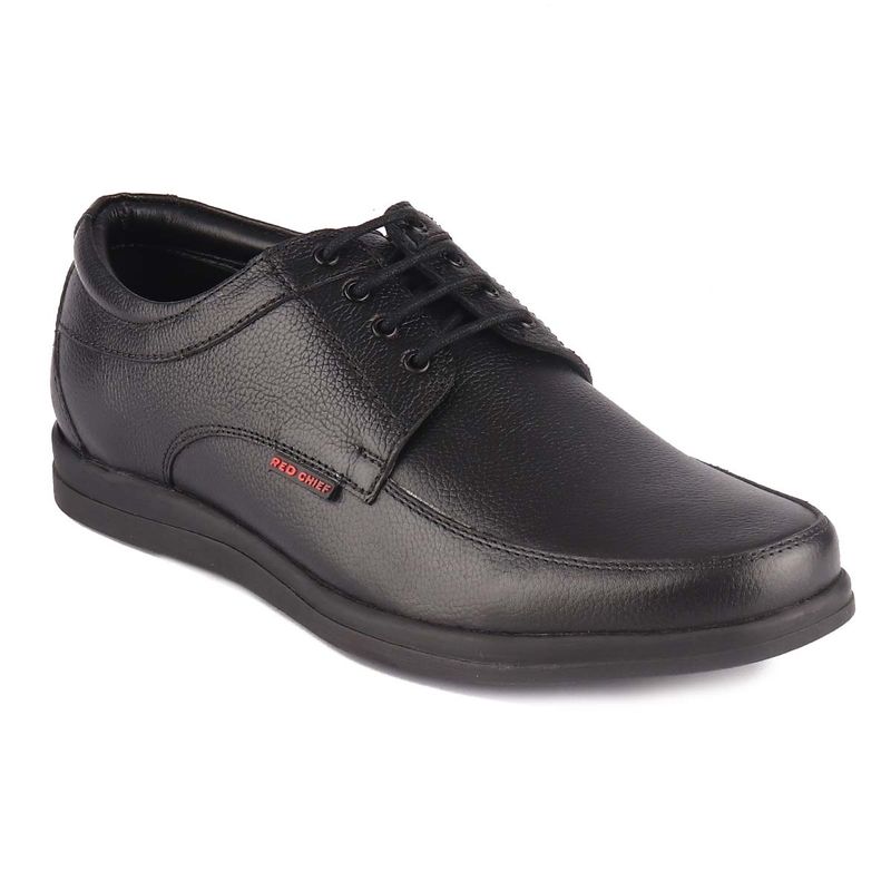 Buy Red Chief Black Formal Solid Derby Shoes For Men Online