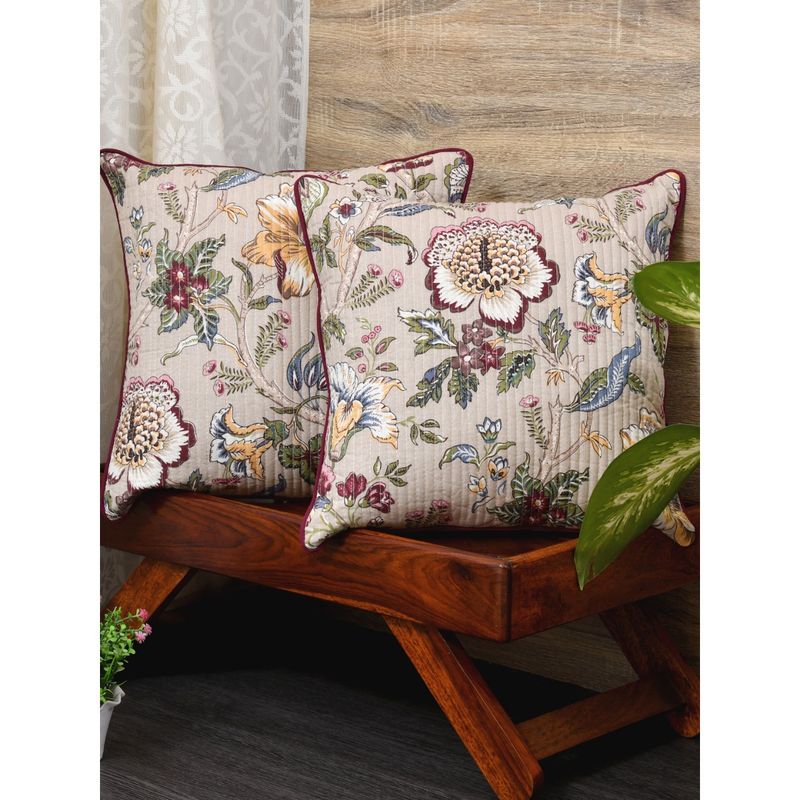 The Home Story Cushion Covers Set of 2 - 22 x 22 Inches - Multi Color ...
