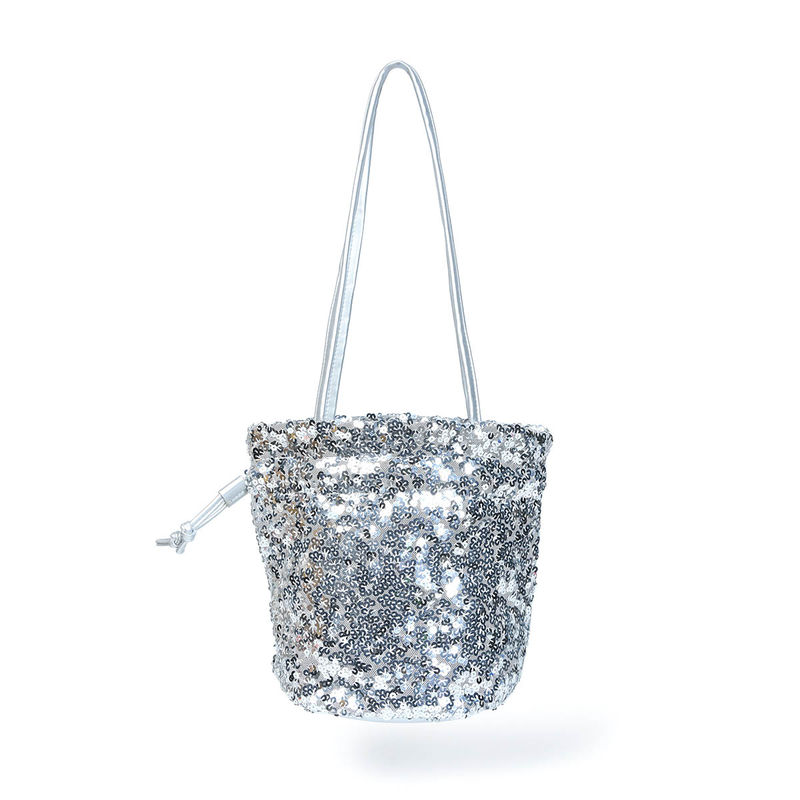 Buy Pelle Luxur Women Silver Bucket Bag (S) Online